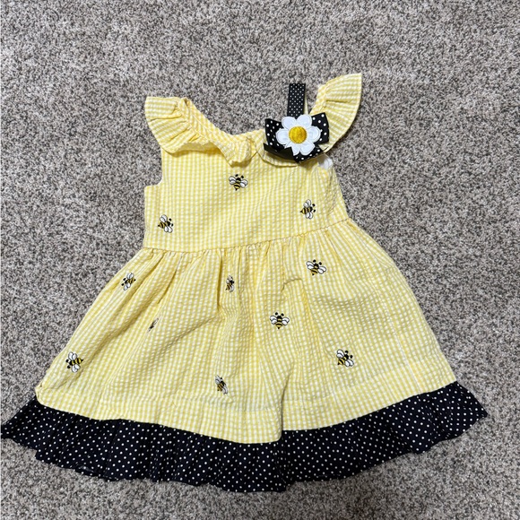 Rare Editions | Dresses | Rare Editions Yellow And Black Gingham Dress ...